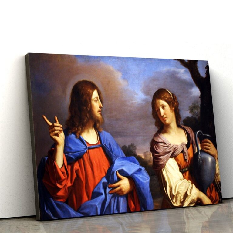 Jesus Christ With A Samarian Woman Canvas Pictures - Jesus Christ ...