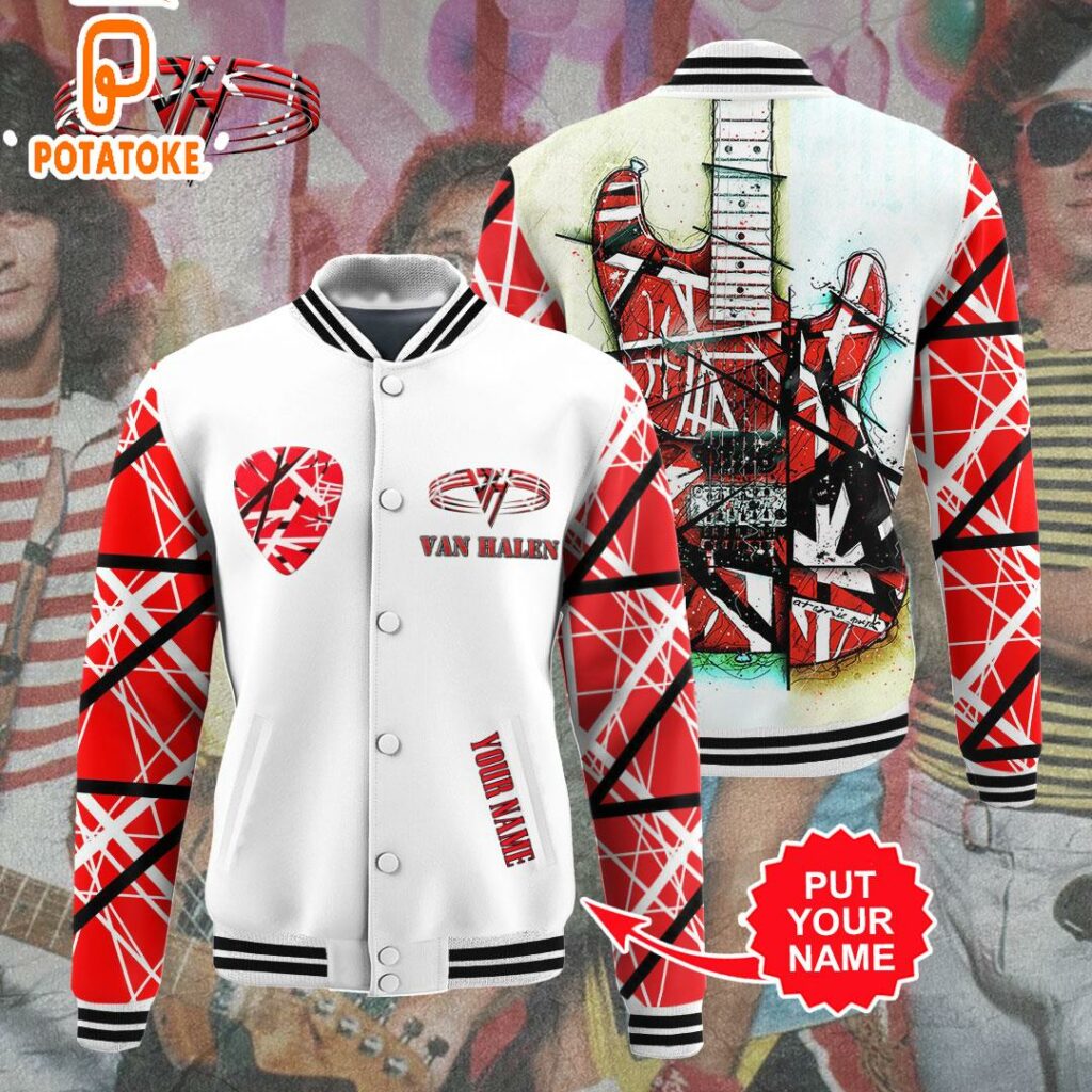 Personalized Eddie Van Halen Varsity Jacket For Fans For Fans - Potatoke