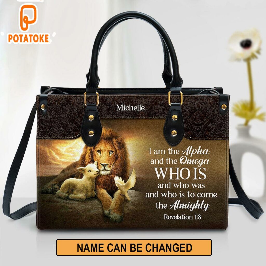 Christian Personalized I Am The Alpha And The Omega Lovely Leather Bag ...