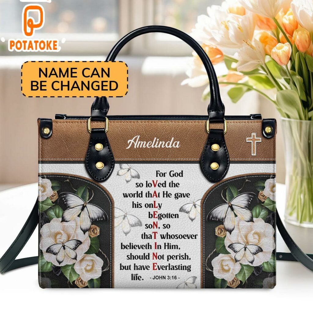 Christian Personalized Leather Handbag Christian Valentines Day Ideas ...